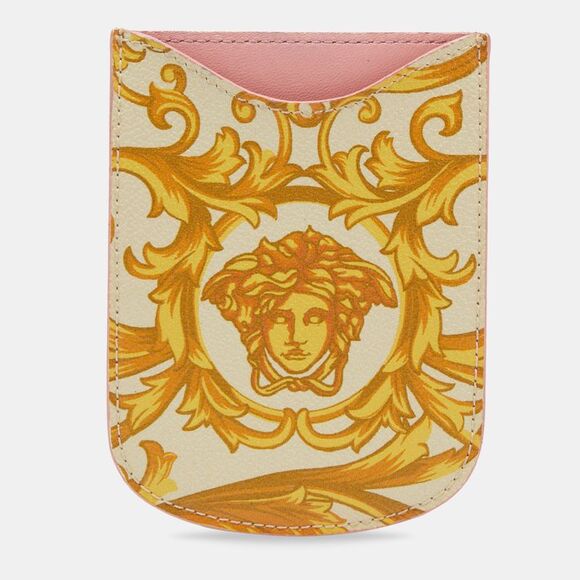 Versace | Accessories | Versace Yellow Medusa Print Leather Phone Cover ...
